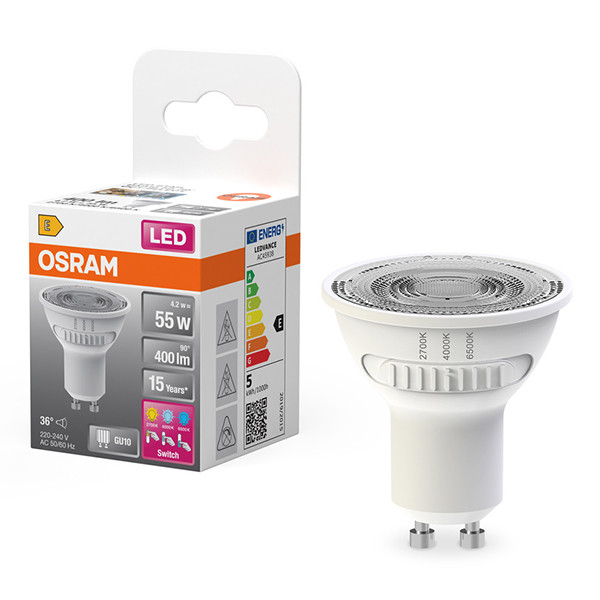 Osram GU10 LED spot | PAR16 | 2700-6500K | 4.2W (55W) Osram 123led.nl
